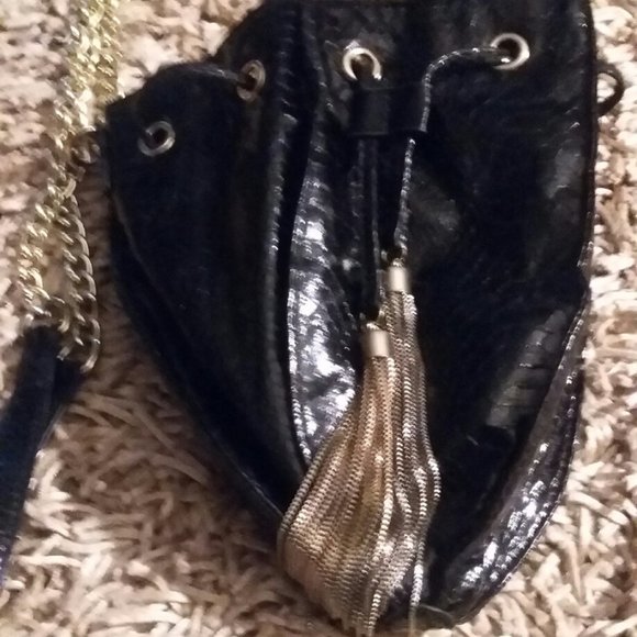 Cache | Bags | Cache Black Small Drawstring Crossbody Purse | Poshmark